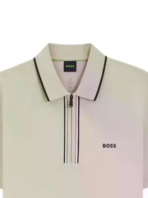 BOSS Logo-detail Polo Shirt - Neutrals