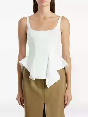 Khaite Sleeveless Peplum Top - White