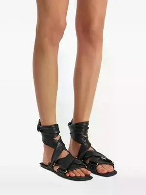 Khaite Boden Tied Sandals - Black