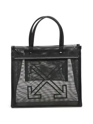 Off-White Mesh Market Tote Bag - Black