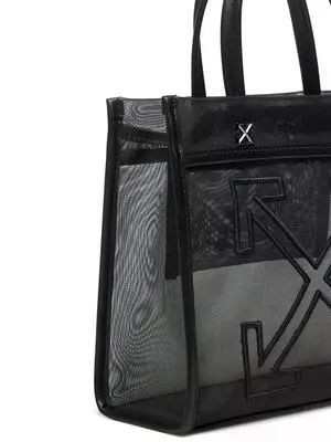 Off-White Mesh Market Tote Bag - Black