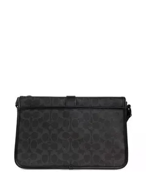 COACH League Patterned Buckle Messenger Bag