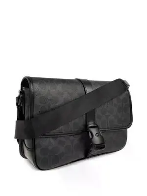 COACH League Patterned Buckle Messenger Bag