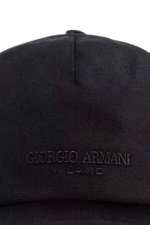 Giorgio Armani Logo Baseball Cap - Black