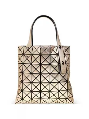 Issey Miyake Platinum Geometric-panels Tote Bag - Gold
