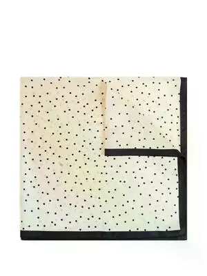 BY MALENE BIRGER Poula Polka-dot Border Scarf - Neutrals