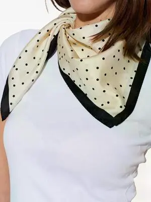 BY MALENE BIRGER Poula Polka-dot Border Scarf - Neutrals