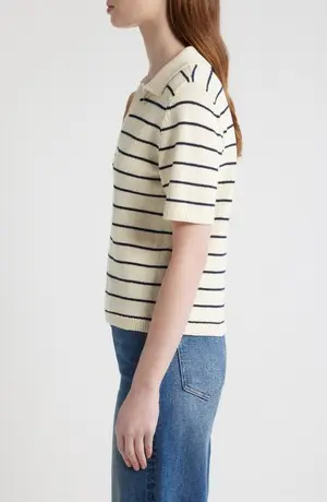 FRAME Stripe Polo Top