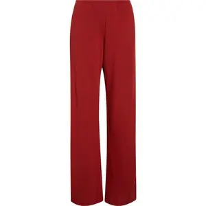 LESET Lauren Knit Wide-Leg Pants Rust