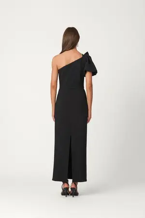Shoshanna Midnight Embellished Crepe Perla Dress