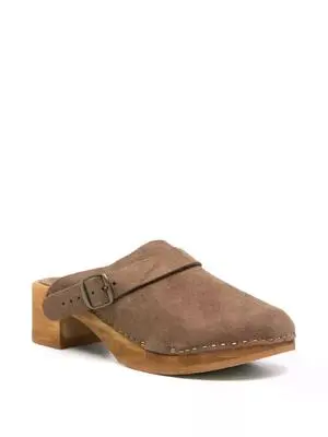 BOSABO Annaé Buckle Suede Clogs