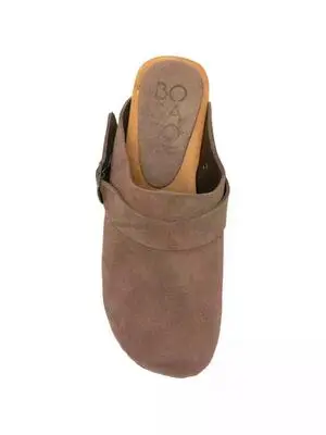 BOSABO Annaé Buckle Suede Clogs