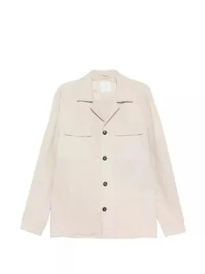 Eleventy Buttoned Chest-pocket Overshirt - Neutrals