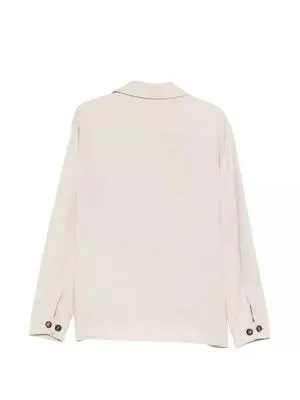 Eleventy Buttoned Chest-pocket Overshirt - Neutrals