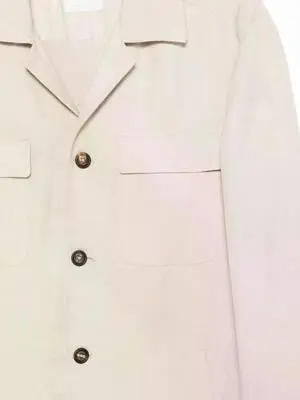 Eleventy Buttoned Chest-pocket Overshirt - Neutrals