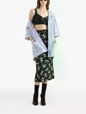Dolce & Gabbana Rose-print Midi Skirt