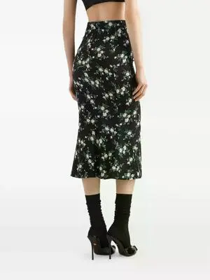 Dolce & Gabbana Rose-print Midi Skirt