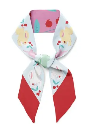 CENTINELLE Bunnies Twilly Ribbon Scarf - Multicolor