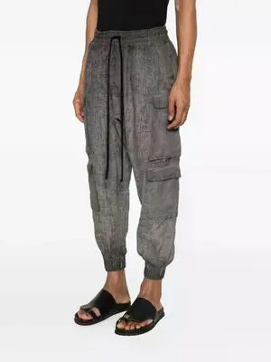 THOM KROM Drawstring Cargo Pants - Grey