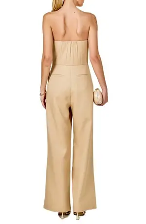 Endless Rose Floral Appliqué Strapless Jumpsuit