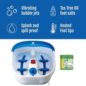 PURSONIC Ultimate Recovery Bundle 3d Shiatsu Back Massager & Heated Foot Spa