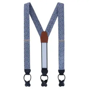 Trafalgar Benito's Basketweave Silk Suspenders And Bow Tie Bundle
