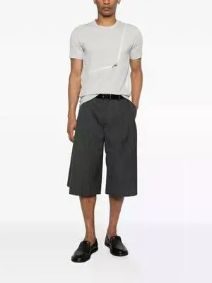 Comme Des Garçons Zip-detail Cotton T-shirt - Grey