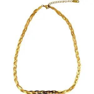 GEMINI JEWELRY Herringbone Braided Necklace