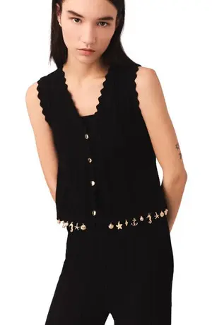 Maje Textured Vests For Women