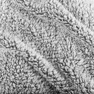 BARE HOME Tipped Faux Shearling Throw Blanket - Grey