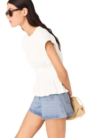 Maje Fitted Pleated T-shirt