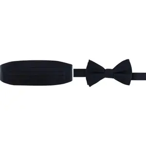 Trafalgar Sutton Silk Cummerbund And Bow Tie Bundle - Black