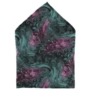 Trafalgar Big And Tall Arcane Storm Silk Tie & Pocket Square Bundle