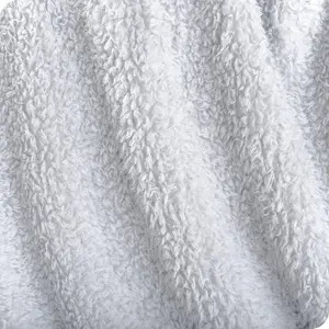 BARE HOME Solid Faux Shearling Blanket - White