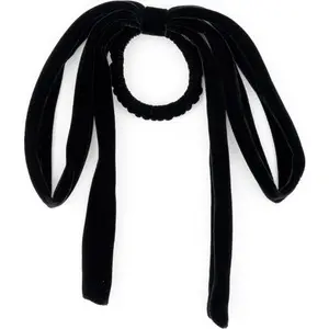 Alexandre De Paris Isild Velvet Ribbon Hair Tie - Black