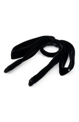 Alexandre De Paris Isild Velvet Ribbon Hair Tie - Black