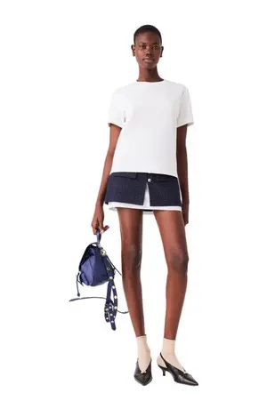 Maje T-shirt With Embroidered Logo