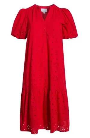 SUGARLIPS Embroidered Cotton Eyelet Dress
