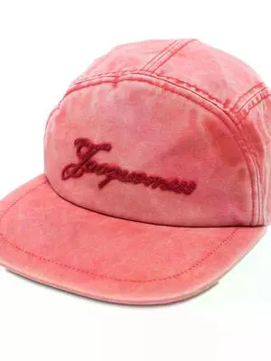 Jacquemus Embroidered Cotton Baseball Cap - Red