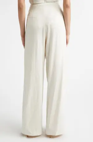 Lela Rose High-waist Wide-leg Pants