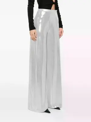 Norma Kamali Bias Wide-leg Trousers - Silver