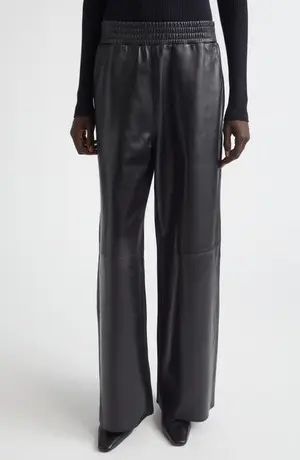 STAND STUDIO Maja Wide-leg Leather Pants