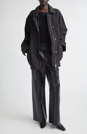 STAND STUDIO Maja Wide-leg Leather Pants