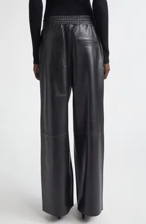 STAND STUDIO Maja Wide-leg Leather Pants