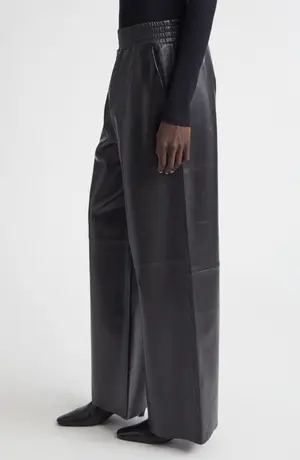 STAND STUDIO Maja Wide-leg Leather Pants