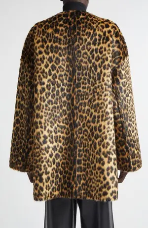 STAND STUDIO Nerissa Pard Spot Faux Fur Jacket
