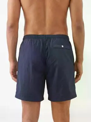 AMI Paris Logo Plain Swim Shorts - Blue