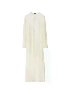 Fabiana Filippi Long-sleeve Tie-neck Cardigan Coat - Neutrals