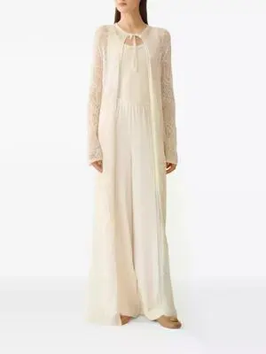 Fabiana Filippi Long-sleeve Tie-neck Cardigan Coat