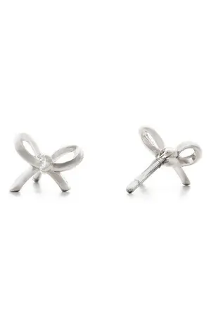 Kate Spade New York Mini Bow Stud Earrings - Silver